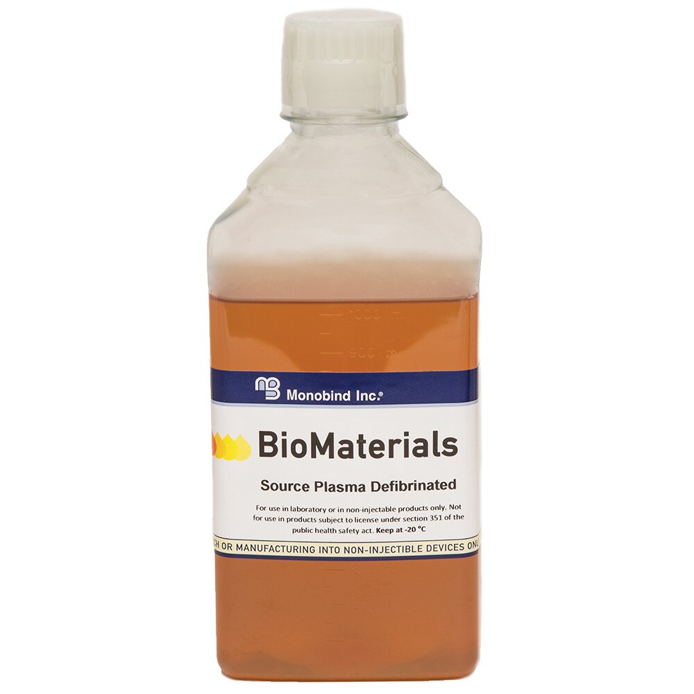 Monobind.com: Source Plasma - Defibrinated, Resin Stripped
